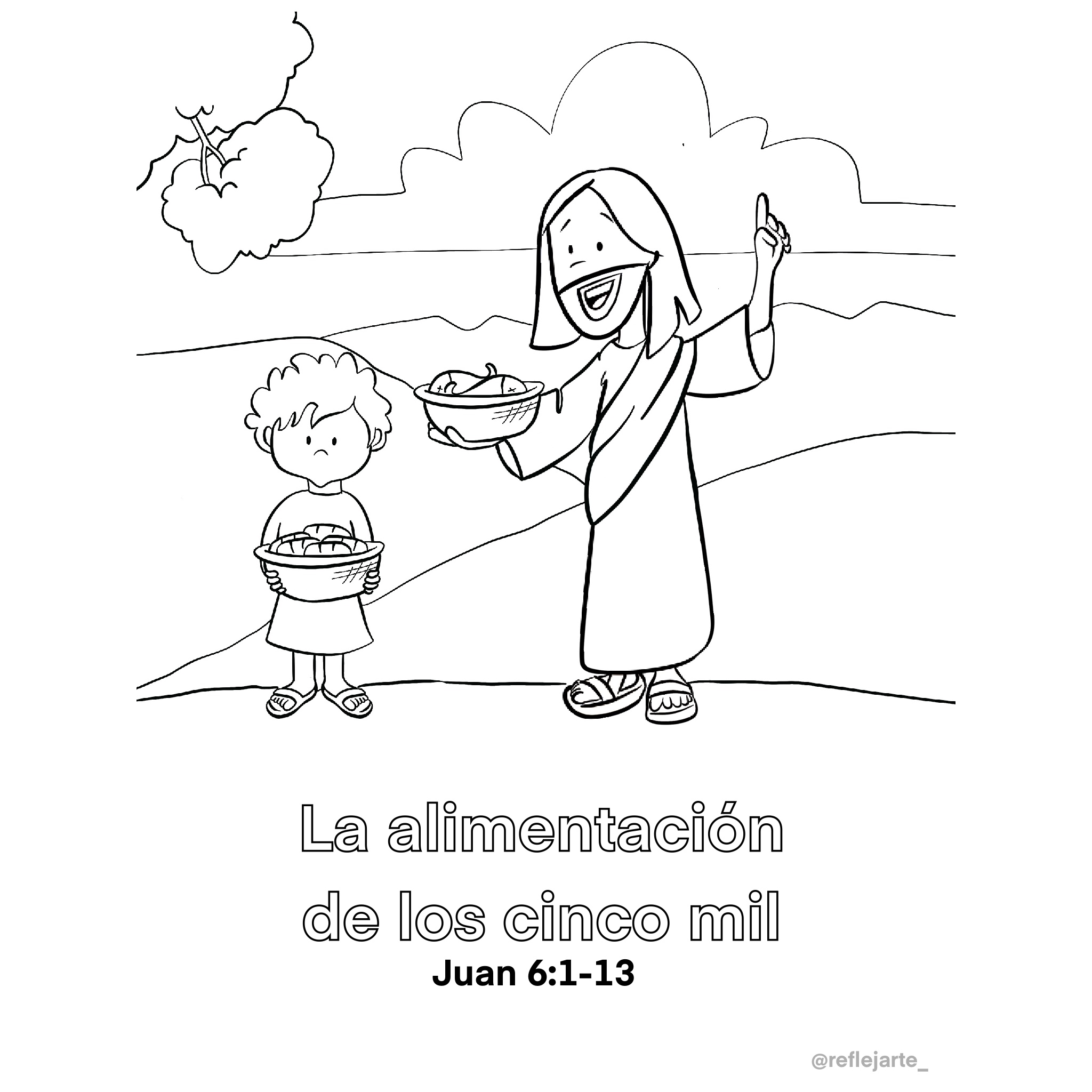 La alimentación de los cinco mil :: reflejartelettering